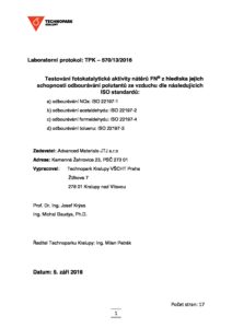 ISO testy FN-odbourávání NOx_acetaldehyd_formaldehyd_toluen | FN NANO